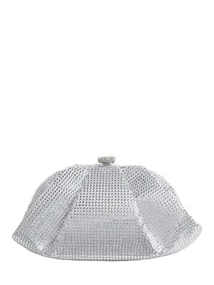 Judith Leiber Crystal Gemma Clutch Bag Silver