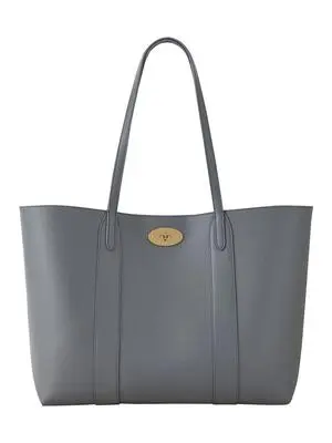 Mulberry Small Leather Bayswater Tote Bag - Grey