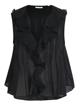 DÔEN Dôen Organic Cotton Hilda Ruffle Top Black
