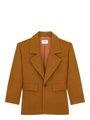 Saint Laurent Wool Single-breasted Blazer - Brown