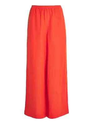 ERES Linen Wide-leg Trousers - Red