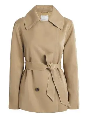 Varley Maddox Cropped Trench Coat - Beige