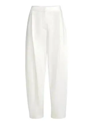 Brunello Cucinelli Cotton Smooth French-terry Pleated Track Trousers - White