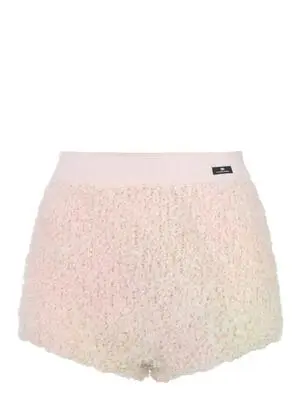 ELISABETTA FRANCHI Elisabetta Franchi Fleece Shorts With Terry Texture