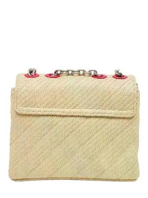 OFF-WHITE 19 Jackhammer Raffia Shoulder Bag