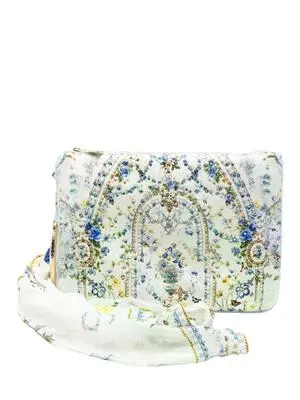 Camilla Ring Scarf Clutch Bag - White