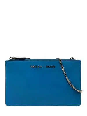 PRADA Prada City Calf Double Zip Crossbody Bag