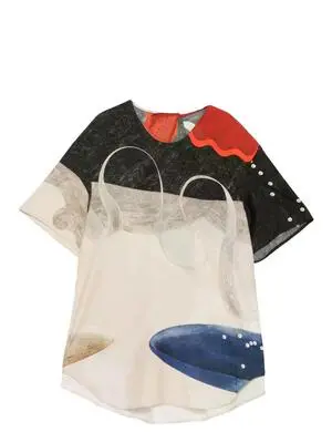 JNBY JNBY Abstract Print Short Sleeve Shirt Neutrals