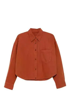 JNBY Cropped Button-up Shirt - Brown