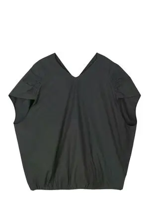 LESS LESS O-silhouette V-neck Blouse