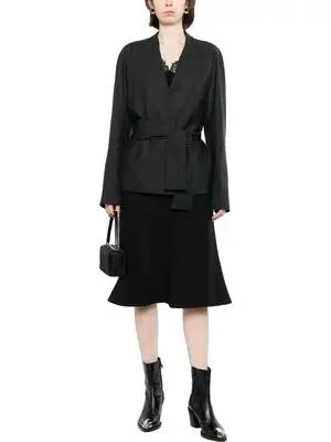 JNBY Fluted-hem Midi Skirt - Black