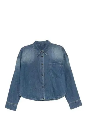 JNBY Denim Shirt With Classic Collar And Chest Pocket - Blue