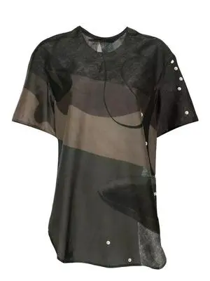 JNBY JNBY Oversized Abstract-Print Short-Sleeve Top