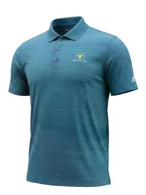 Adidas 2 Color Merch President Cup Stripe Polo Shirt - Blue