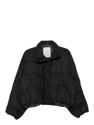 Brunello Cucinelli Brunello Cucinelli Padded Striped Jacket Grey