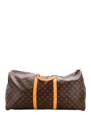 LOUIS VUITTON Keepall Monogram Canvas 60 Travel Bag - Brown