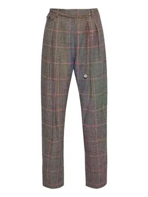CARA CARA Cara Cara Emerson Plaid Chain-Link Trousers