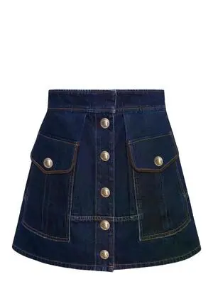 Cara Cara Fatima A-line Mini Skirt - Blue