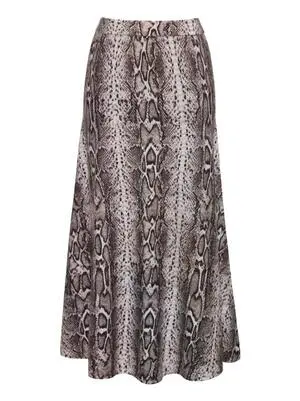 CARA CARA Cara Cara Sandra Snake-Print Wool Midi Skirt
