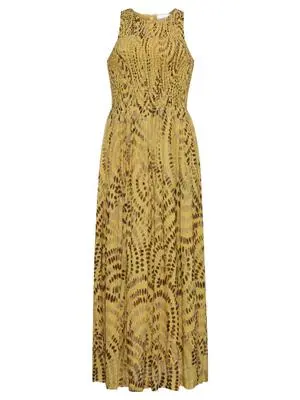 Cara Cara Vesper Shirred Midi Dress - Yellow
