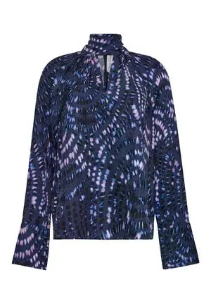 Cara Cara Sundance Pussy-bow Printed Blouse - Blue