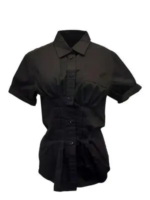 ISABEL MARANT VINTAGE Gramy Pintucked Shirt - Black