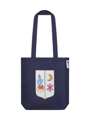 MUZARADI Graphic Print Tote Bag - Blue