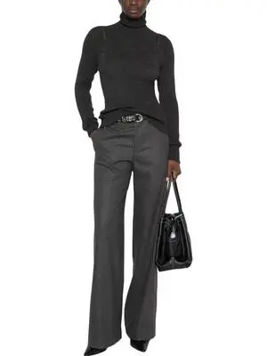 PT TORINO Wide-leg Wool Trousers - Grey