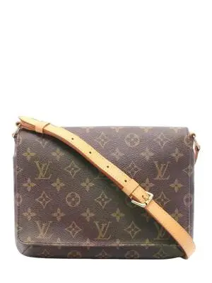 LOUIS VUITTON 2002 Monogram Musette Tango Short Strap Shoulder Bag - Brown