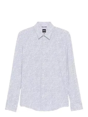 BOSS Micro-patterned Long-sleeve Shirt - White