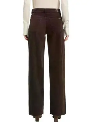 7 For All Mankind Corduroy Straight-leg Trousers - Brown