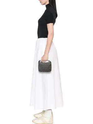 Fendi Zucchino Canvas Handbag - Grey