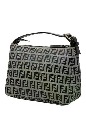 Fendi Zucchino Canvas Handbag - Grey