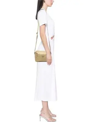 Prada Tessuto Camera Crossbody Bag - Neutrals