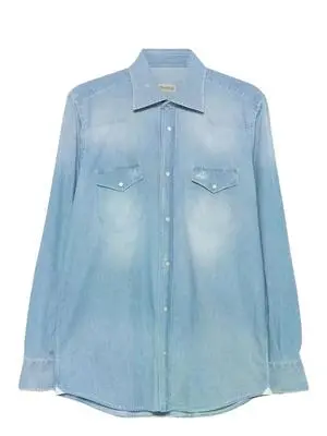 SARTORIO NAPOLI Western-yoke Faded Shirt - Blue