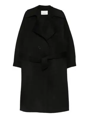 THE FRANKIE SHOP The Frankie Shop Belted Double-Breasted Coat Black