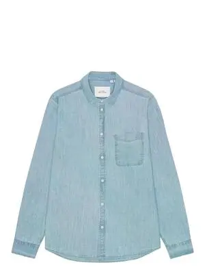 LES DEUX Patch-pocket Long-sleeve Shirt - Blue