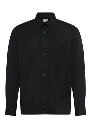 Calvin Klein Patch-pocket Long-sleeve Shirt - Black