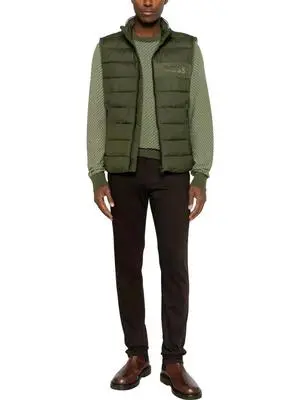 BOSS Textured Knit Wool Sweater - Green