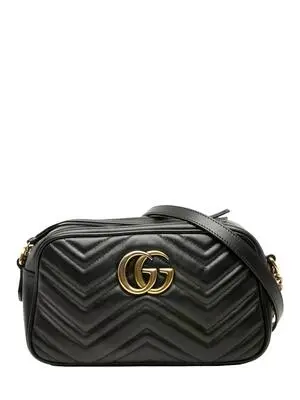 Gucci Matelassé Calfskin Crossbody Bag - Black