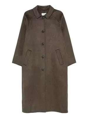 THE DYNAMIS STUDIO Single-breasted Wool-blend Coat - Brown