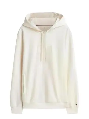 Tommy Hilfiger Logo-patch Drawstring Hoodie - Neutrals