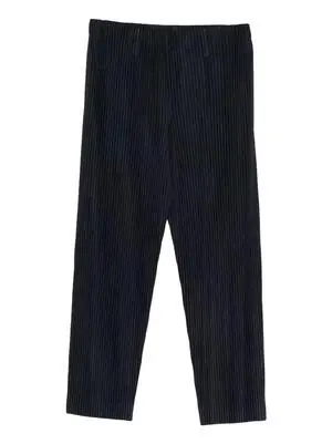 Issey Miyake Plissé Effect Straight-leg Trousers - Blue