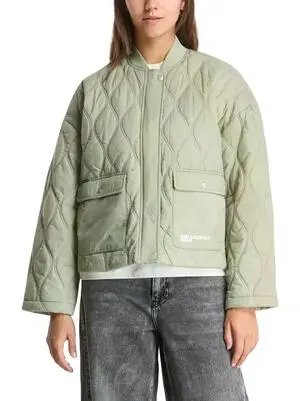 KARL LAGERFELD Light Quilted Jacket With Band Collar