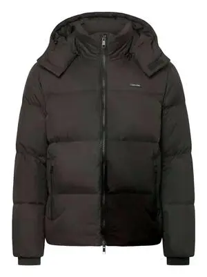 Calvin Klein Padded Hooded Jacket - Brown