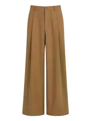 SOCIETE ANONYME Pleated Wide-leg Trousers - Brown