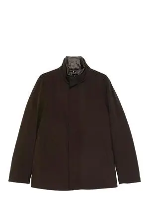 MONTECORE High-neck Jacket With Concealed Zip - Brown