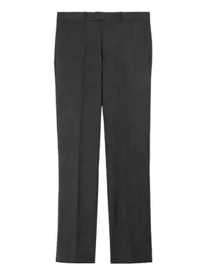 Burberry Sloane Tailored Wool Trousers - Grey