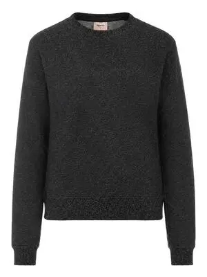 Repetto Crew-neck Sweater With Embroidered Logo - Black