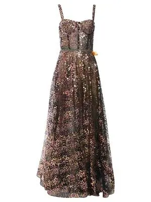 BRONX AND BRONCO Midnight Noir Sequined Gown - Black